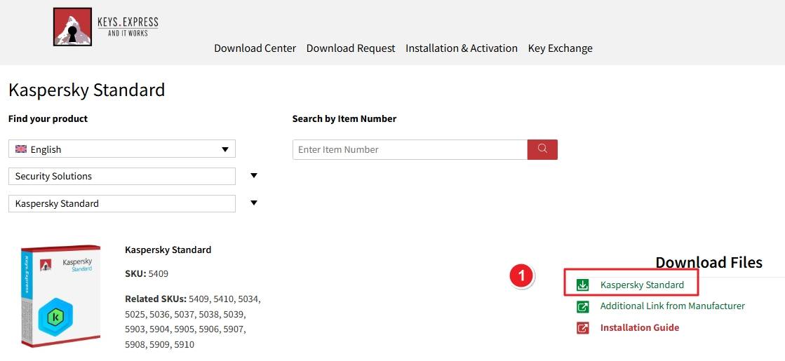 Kaspersky Standard, Plus et Premium - Keys Support